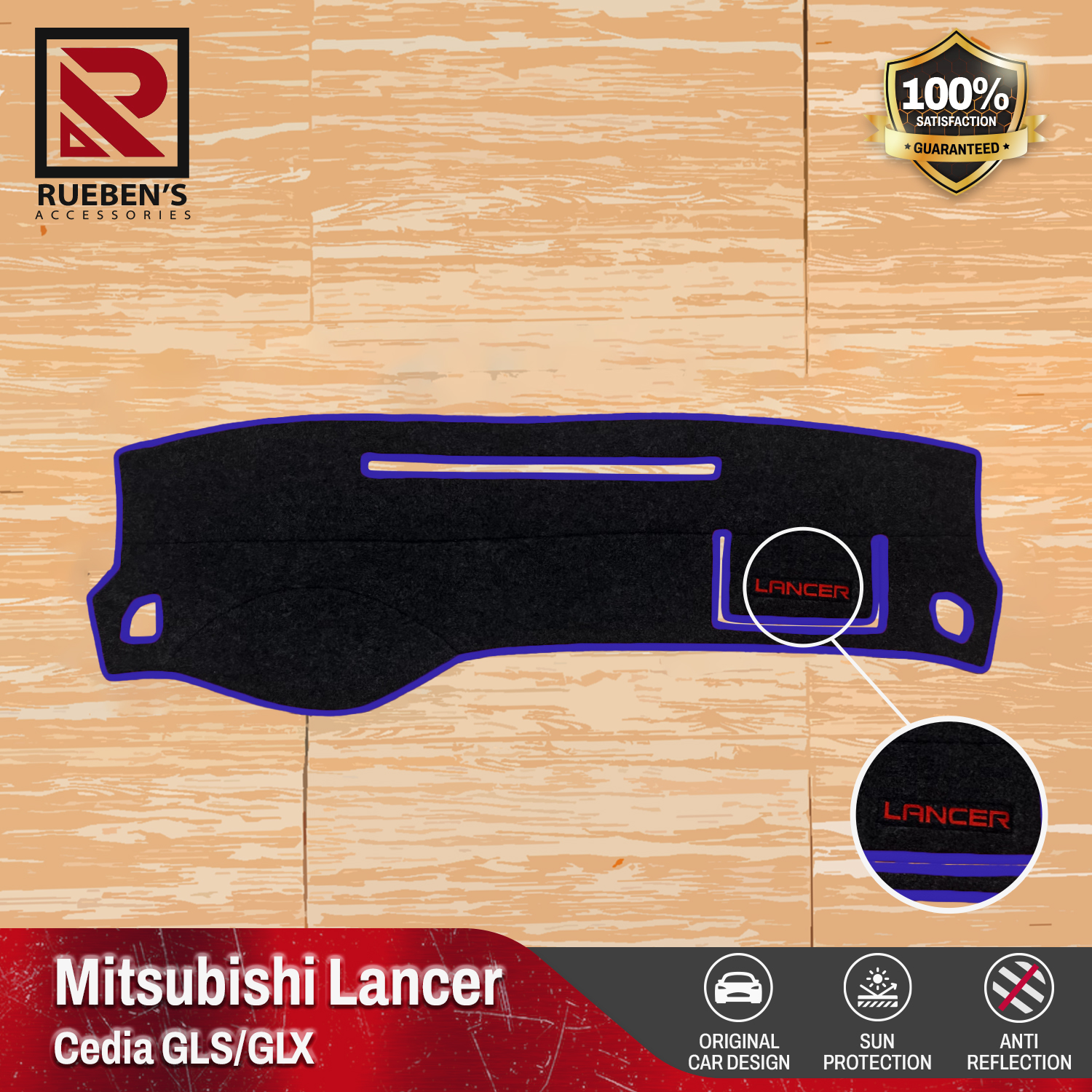 Dashboard Cover for Mitsubishi Lancer Cedia GLX/GLS with LOGO | Lazada PH