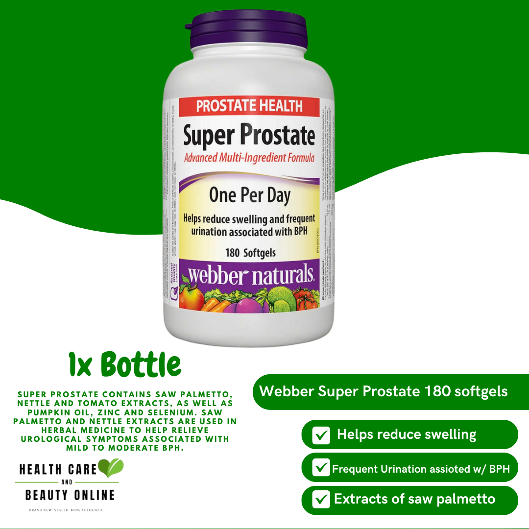 webber Naturals Super Prostate 180 softgel w/FREE (100% AUTHENTIC ...