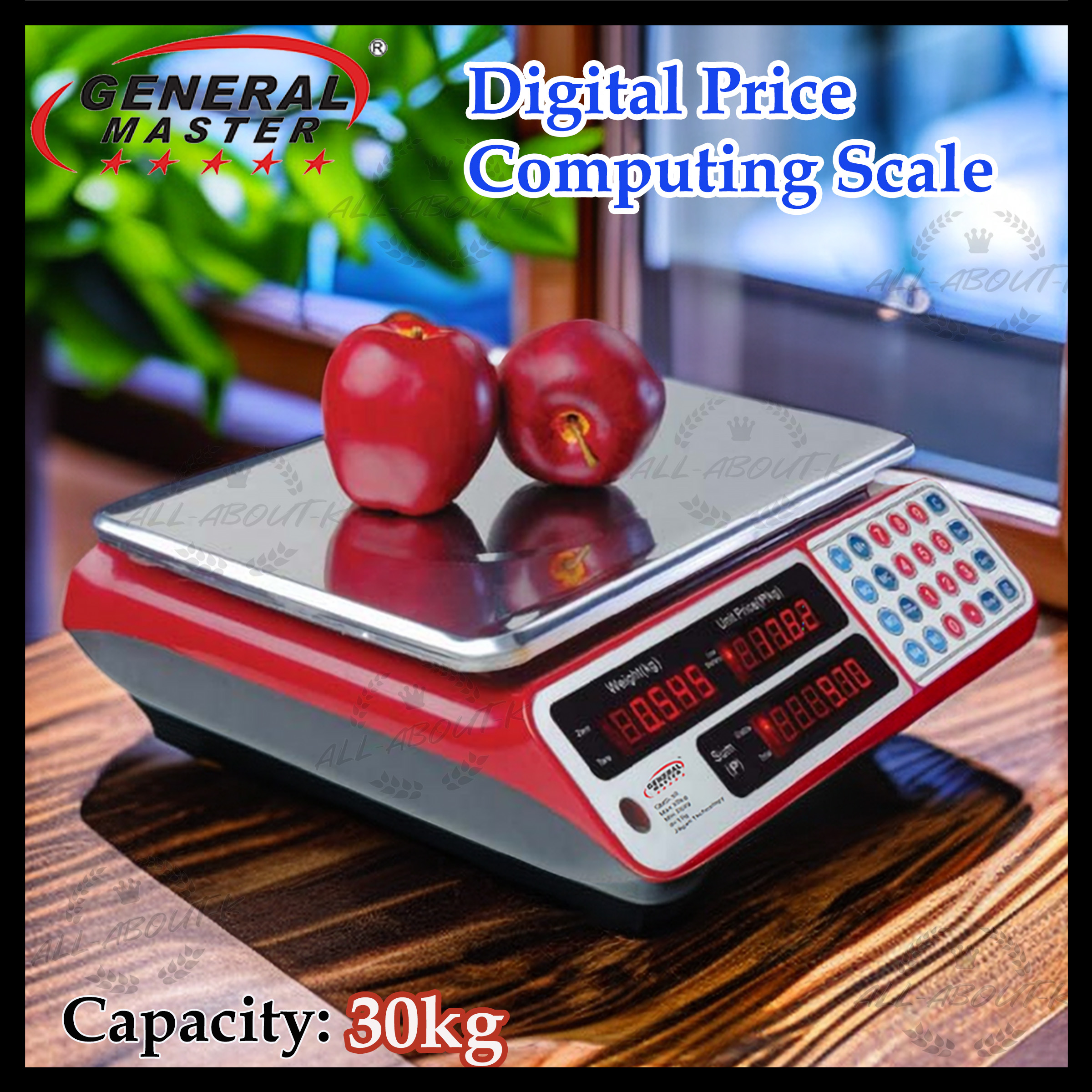 General Master Price Computing Scale Digital Scale (Timbangan) 30kg ...