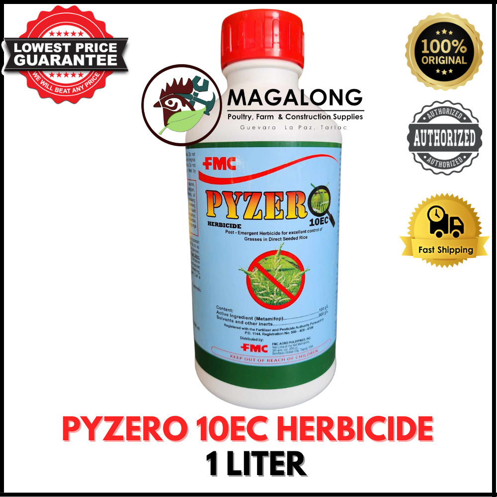 PYZERO 10EC METAMIFOP POST-EMERGENT HERBICIDE BY FMC - 500 ML, 1 LITER ...