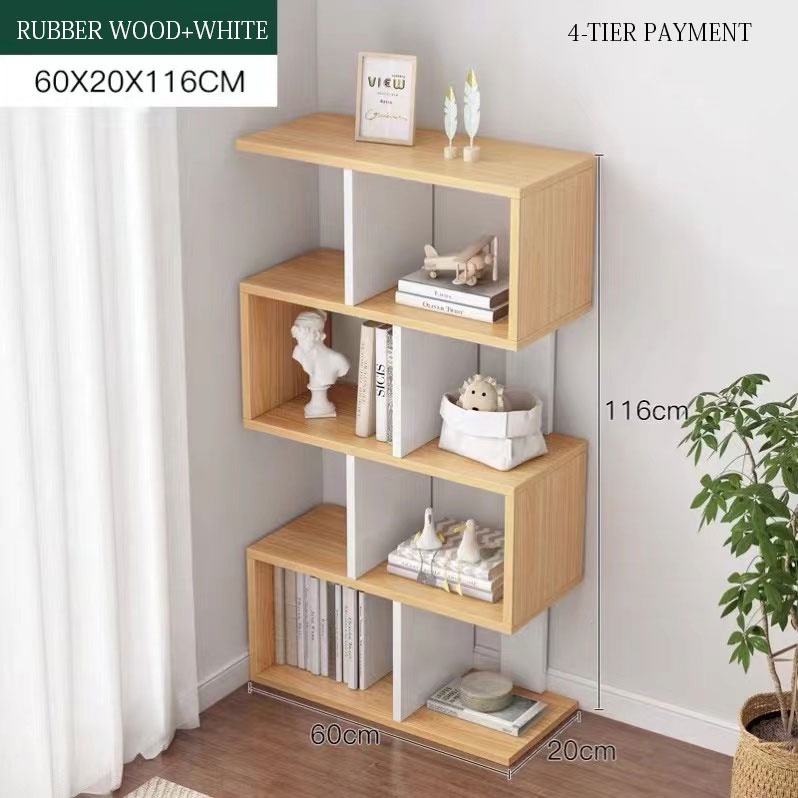 HomePro Bookshelf Cabinet Wooden Display Rack Shelf Organizer Bookcase ...