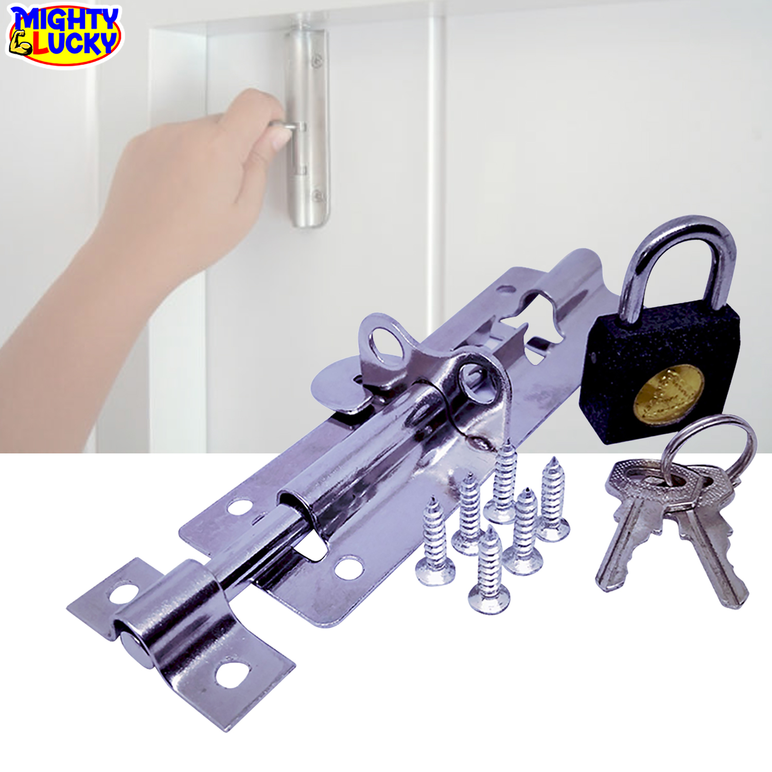 Hasp Staple Gate Door Shed Latch Lock Safety Padlock Latches #002 ...