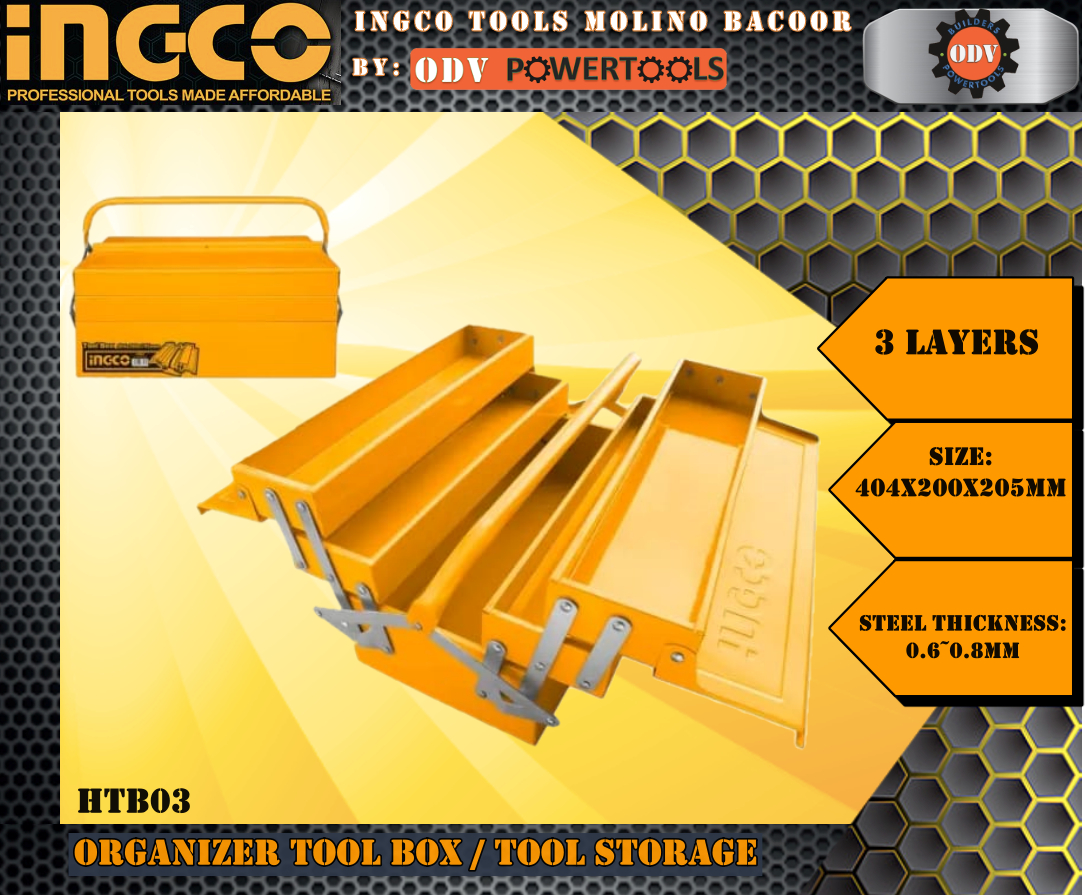 Ingco HTB03 Organizer Tool Box / Tool Storage with 3 Layers ~ ODV ...