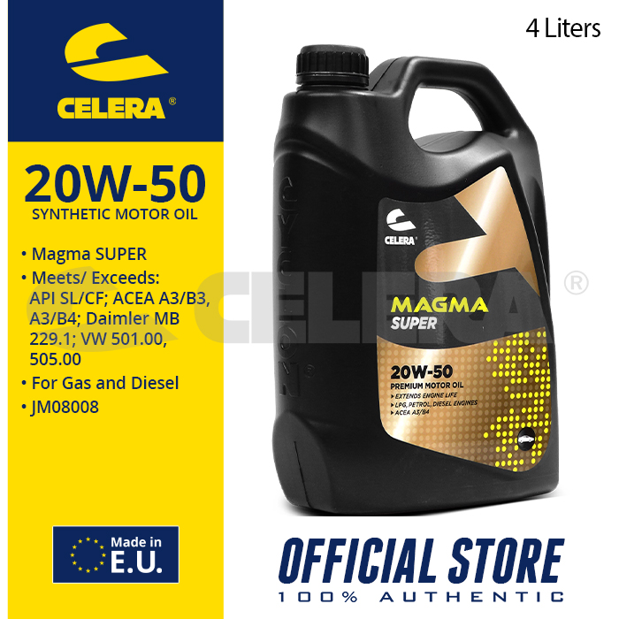 CELERA 20W50 Premium Magma Super Car Engine Oil for Gasoline and Diesel ...