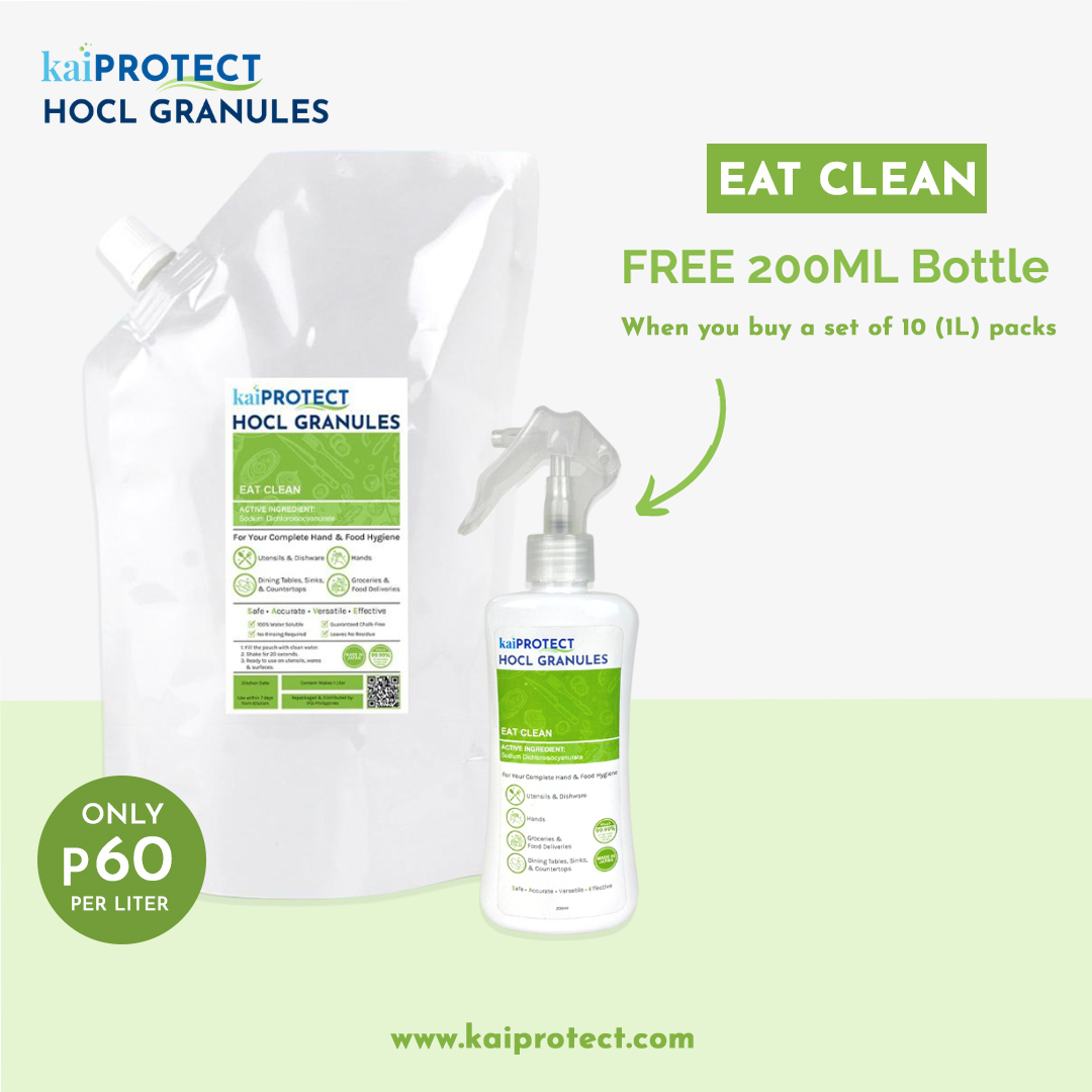 kaiPROTECT HOCL Granules Eat Clean (10 x 1L Pouches) | Lazada PH