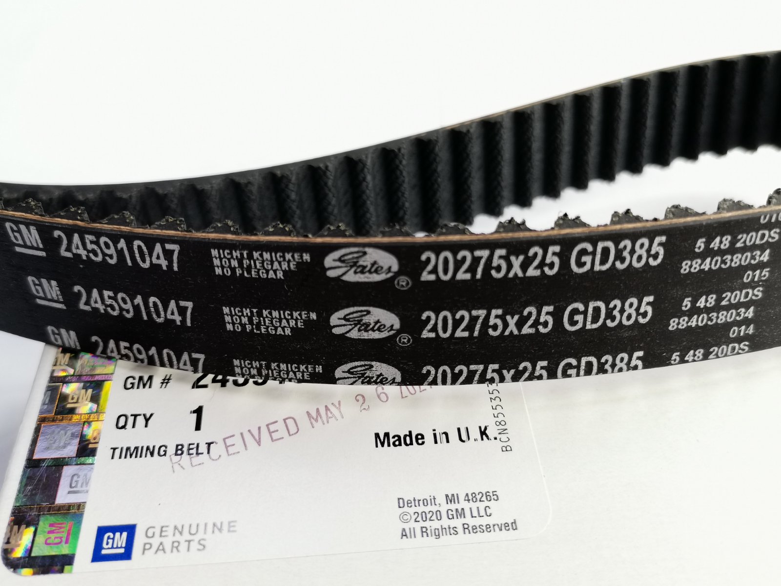 (ของแท้ศูนย์) CHEVROLET สายพานไทม์มิ่ง ราวลิ้น COLORADO TRAILBLAZER ...