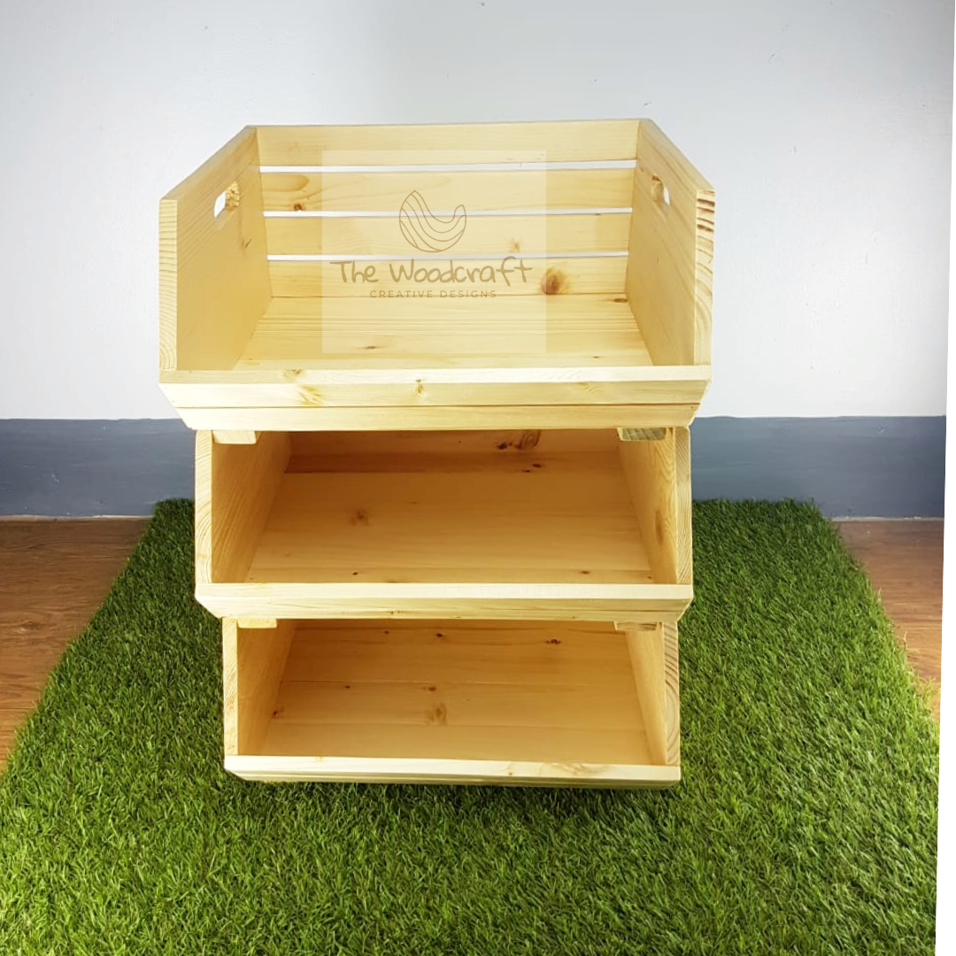 Wooden Stackable Bin Storage Organizer (SOLD PER PIECE) | Lazada PH