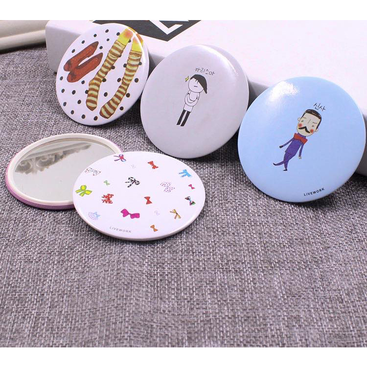 OSS Cartoon cute mirror portable small mirror makeup mirror tinplate ...