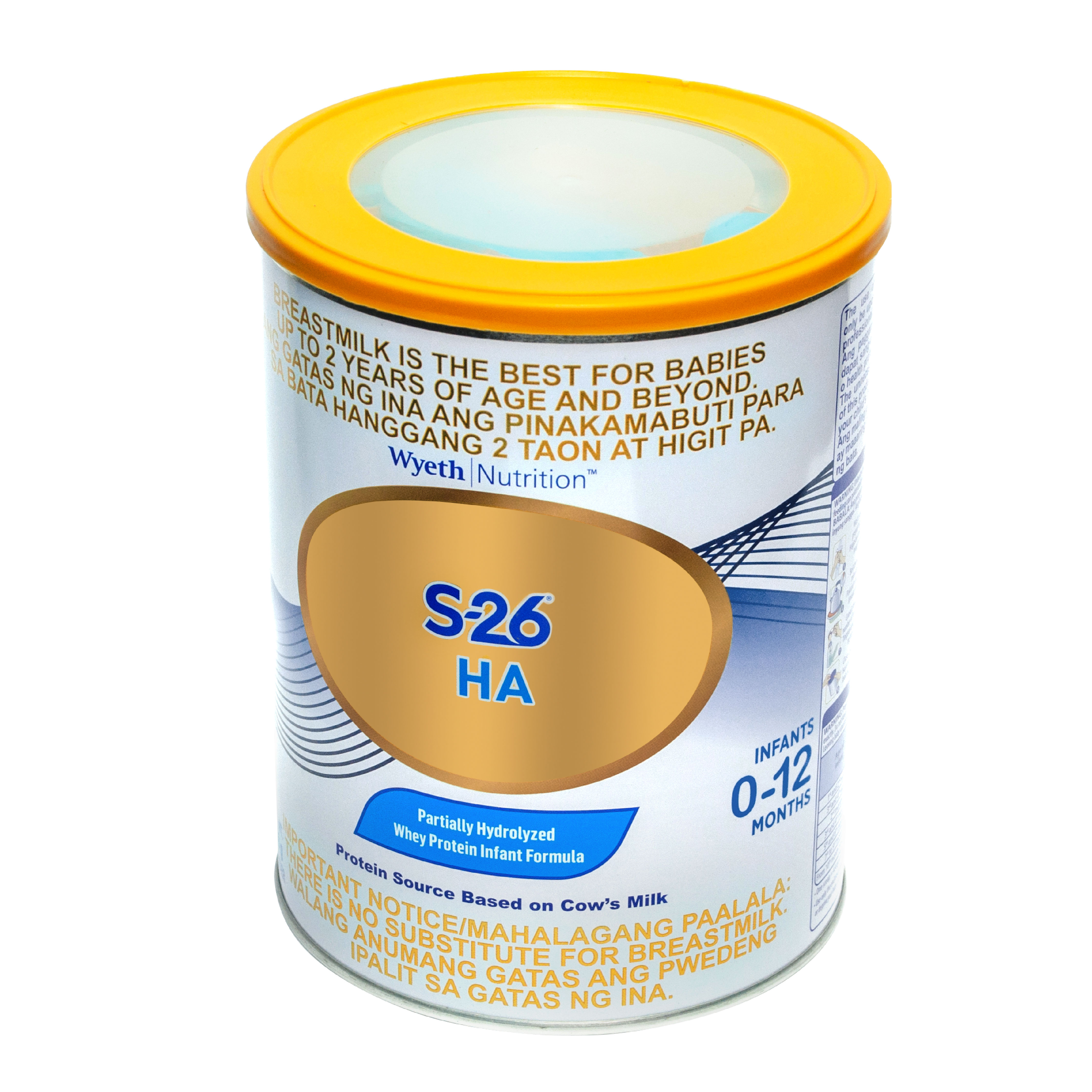 Wyeth S-26 HA Gold Partially Hydrolyzed Whey Protein Infant Formula For 0-12 Months (800g Can ...