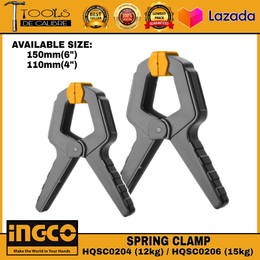 INGCO Spring Clamp (6") 150mm (HQSC0206) | Lazada PH