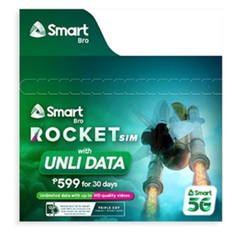 Smart Bro ROCKET SIM UNLI DATA for 30 days | Lazada PH