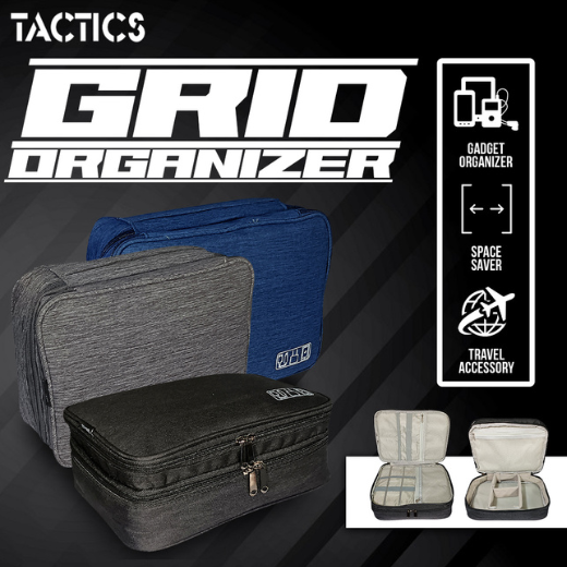 Tactics Grid Gadget Organizer Travel Bag Pouch Gadget Cord Organizer ...