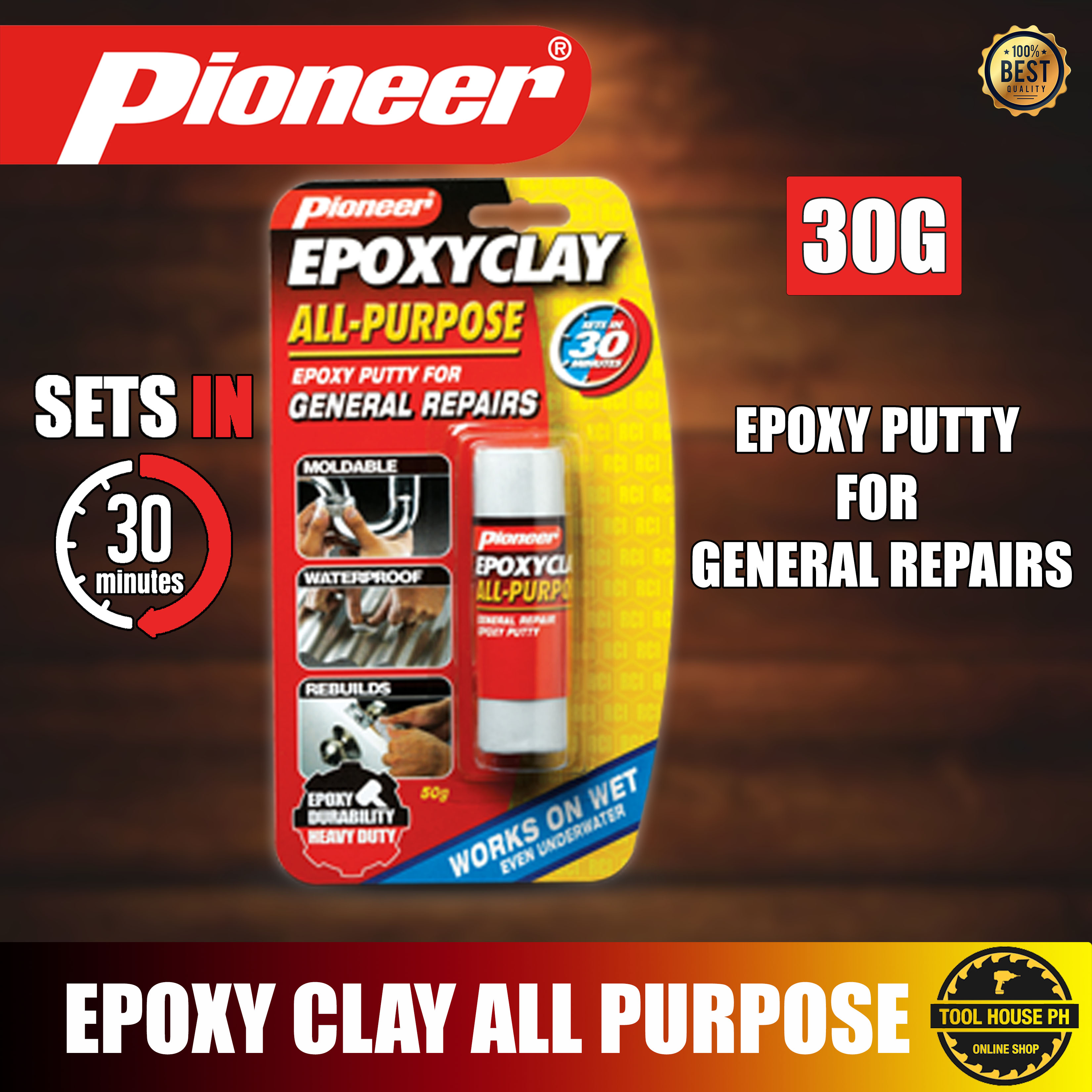 Pioneer Epoxy Clay All Purpose, Steel & Aqua - 25g / 50g | Lazada PH