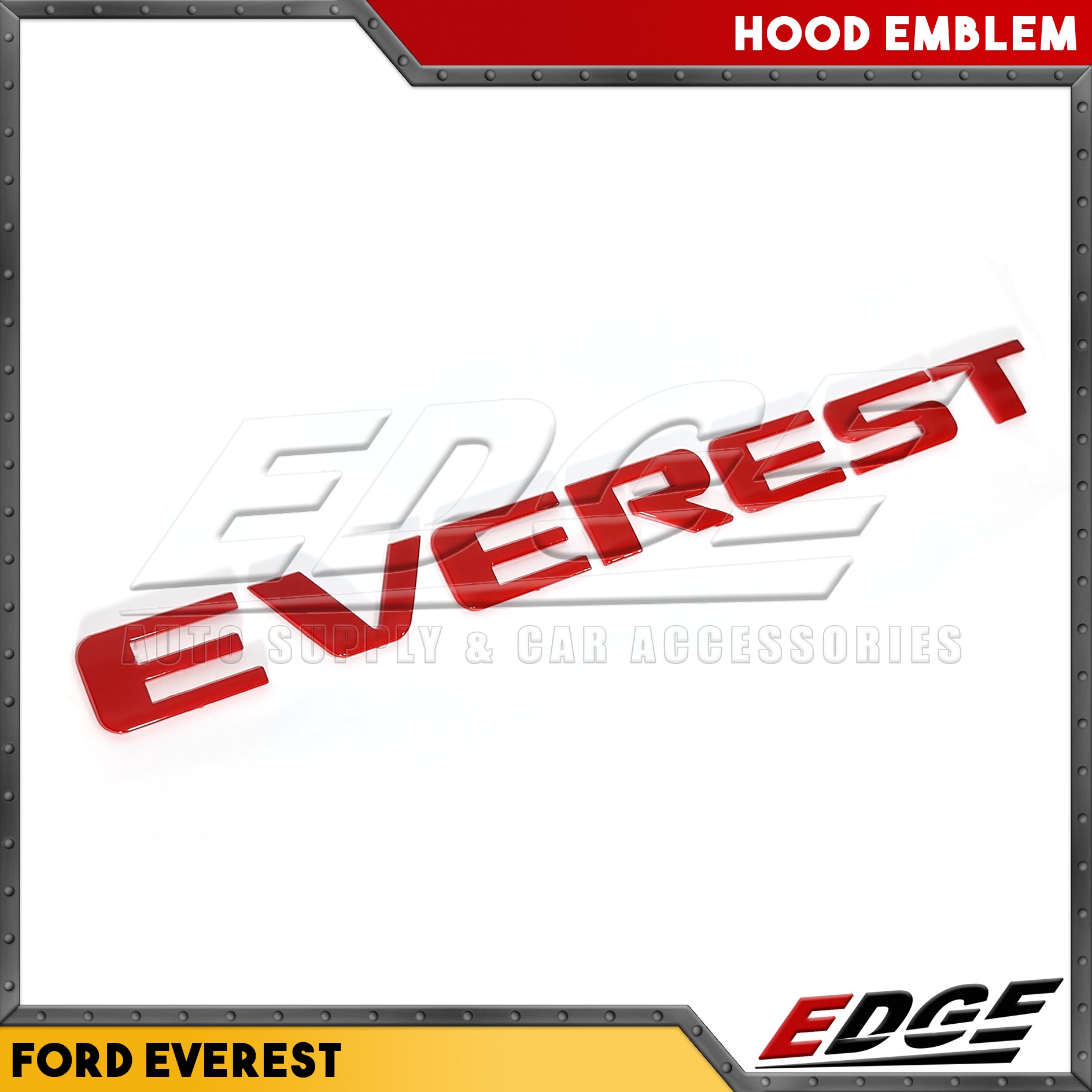 EVEREST Hood Emblem // ford everest adhesive ready stick-on logo symbol ...
