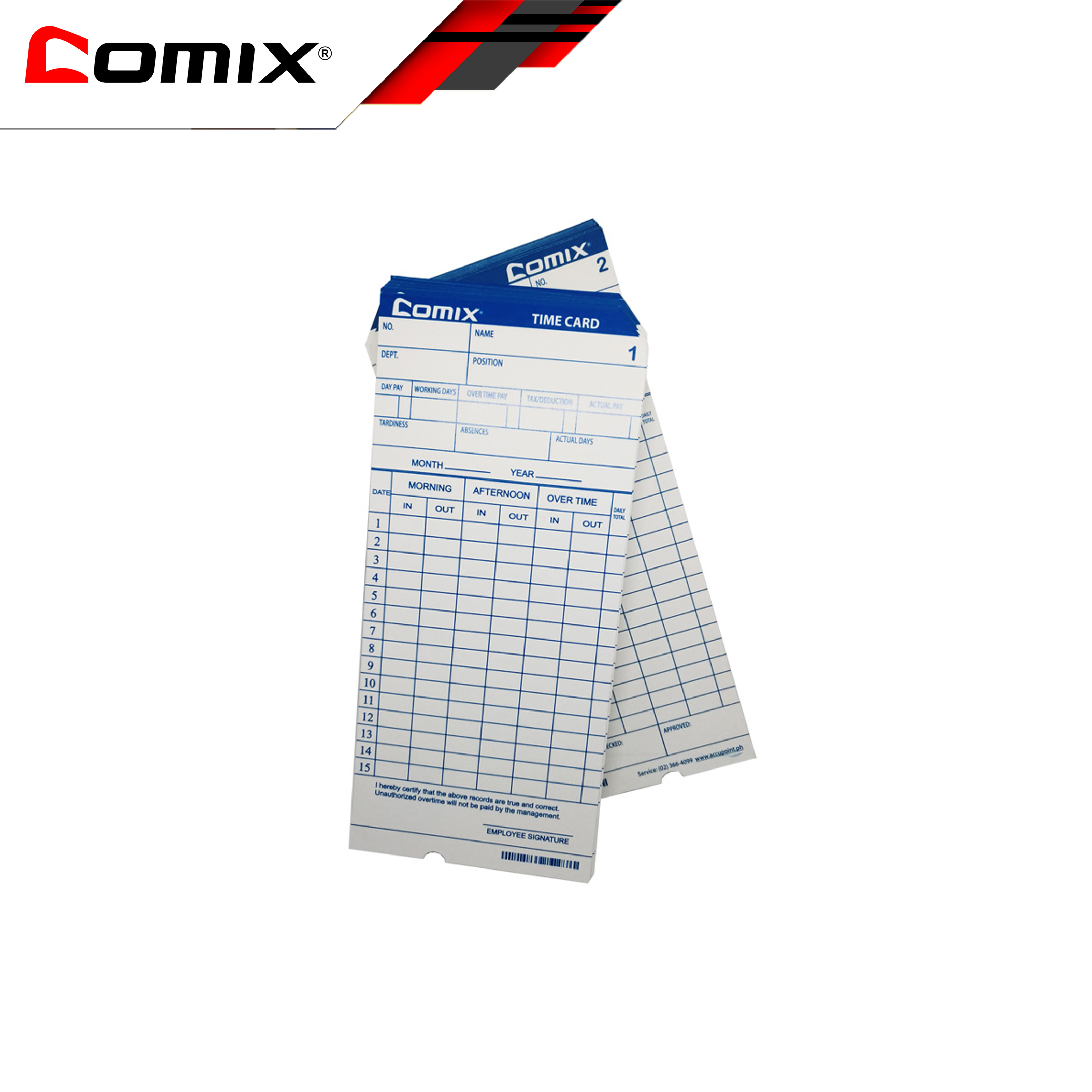 Comix Time Card For Time Recorder | Lazada PH