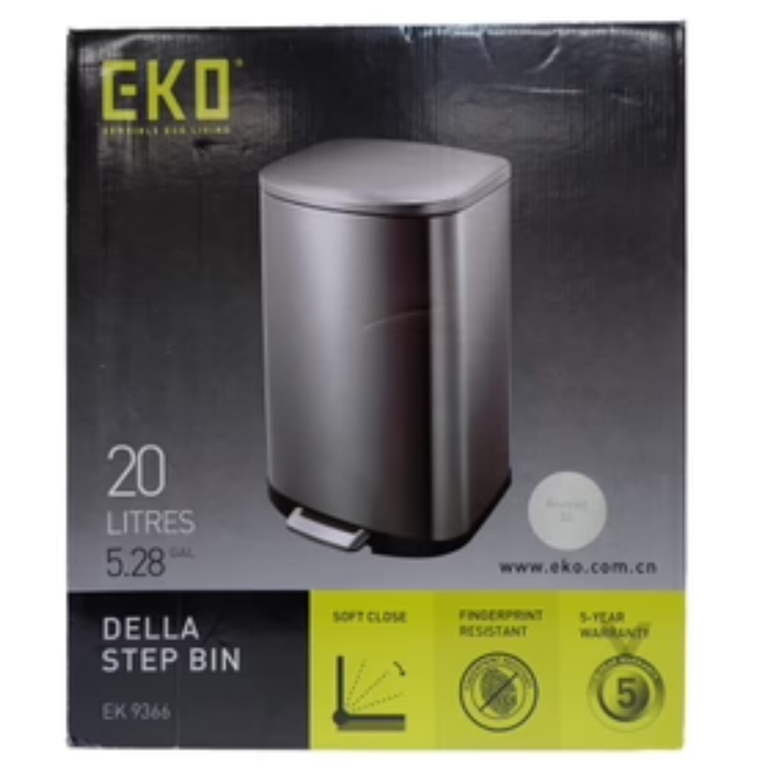 Eko Della Stainless Steel Step Bin, 20L | Lazada PH
