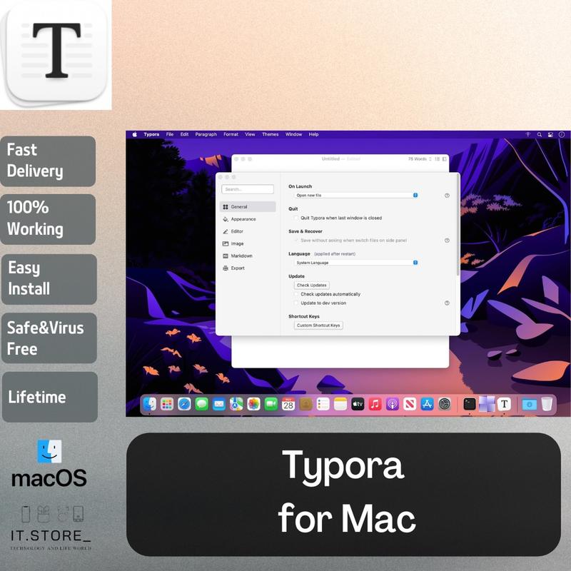 【MAC】Typora Lifetime for Intel and M1 Chip Apple Silicone MacOs/Macbook/Mac Software Full ...