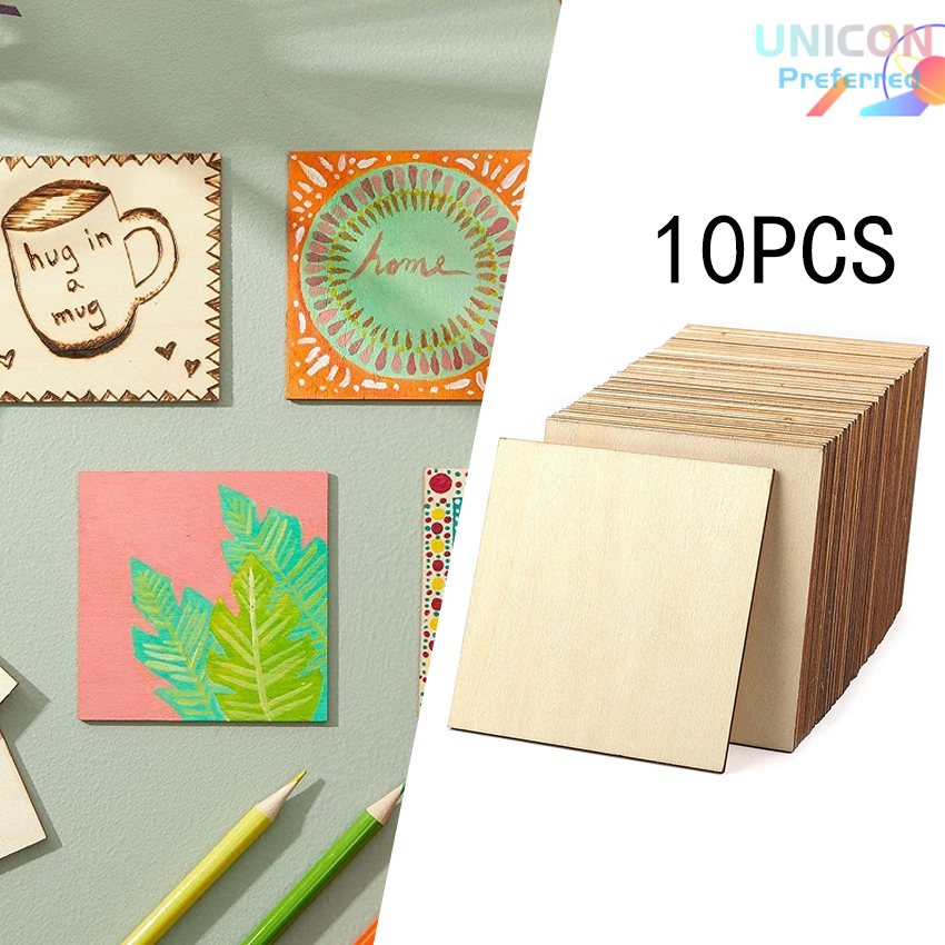 Wooden Flat Sheet Unfinished Blank Wood Board Rectangle Wooden Slices ...