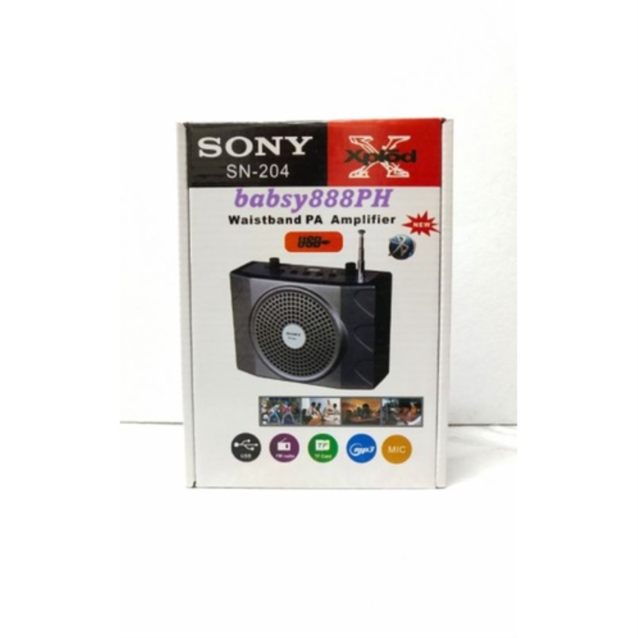 Sony waistband amplifier SN204/LAPEL/rechargeable/portable speaker ...