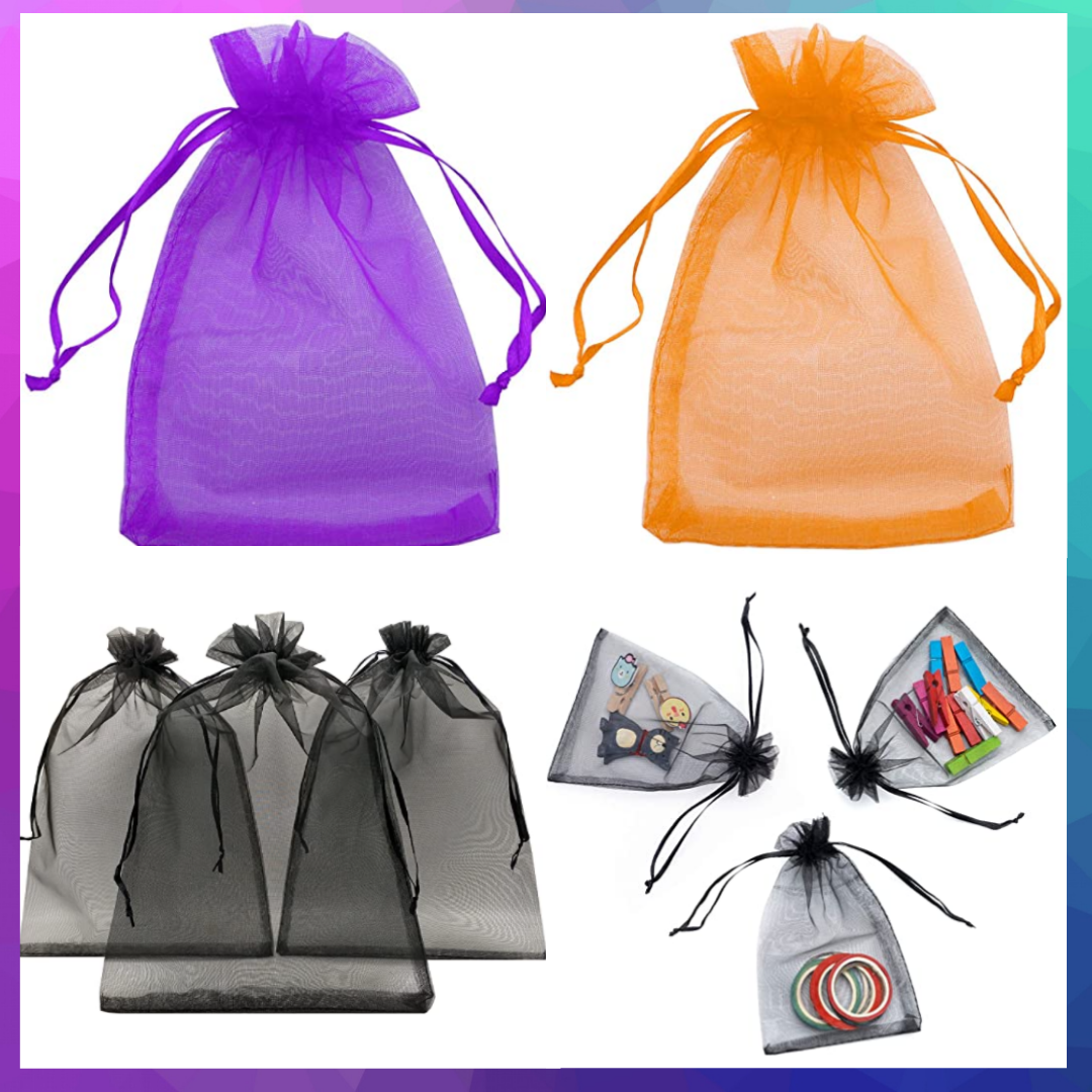 50 pcs 20x30CM Large Organza Drawstring Gift Bag Pouch Wrap for Party ...
