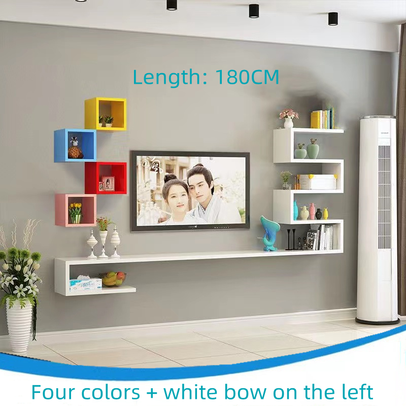 GUGA Wall shelving modern simple wall hanging TV cabinet tea table ...