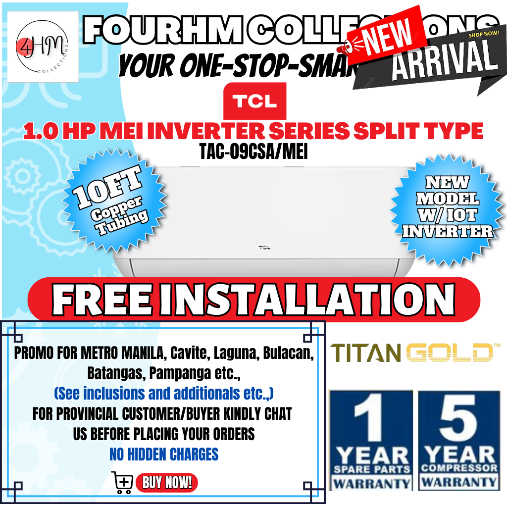 FOURHMC NEW ARRIVAL TCL 1.0 HP MEI SERIES INVERTER W/ IOT Internet of ...