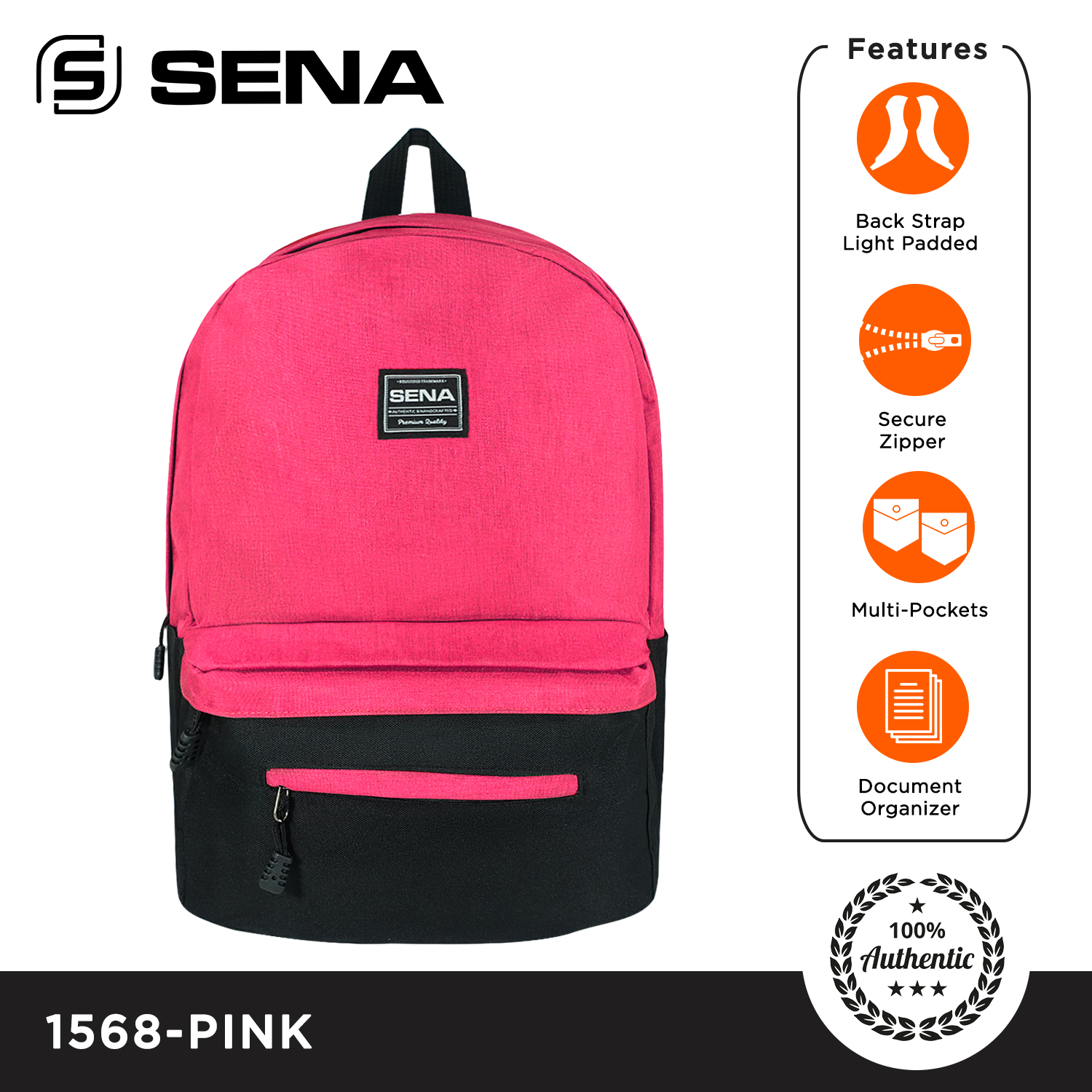 SENA-1568 Backpack Plain | Lazada PH
