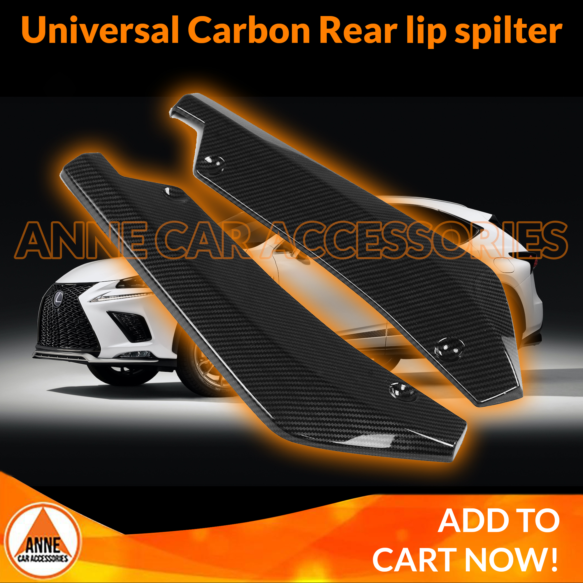 Universal Rear Lip Bumper Diffuser Angle Splitter Decorative Protection ...