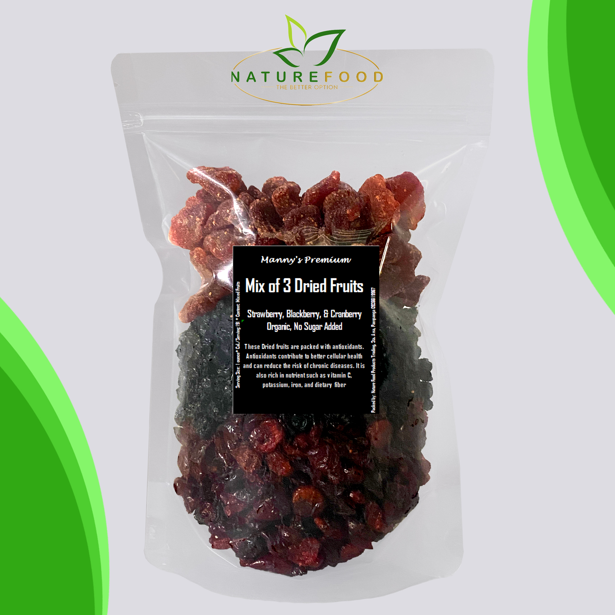 Mix of 3 Berries (Strawberries Blueberries Cranberries Organic, No ...