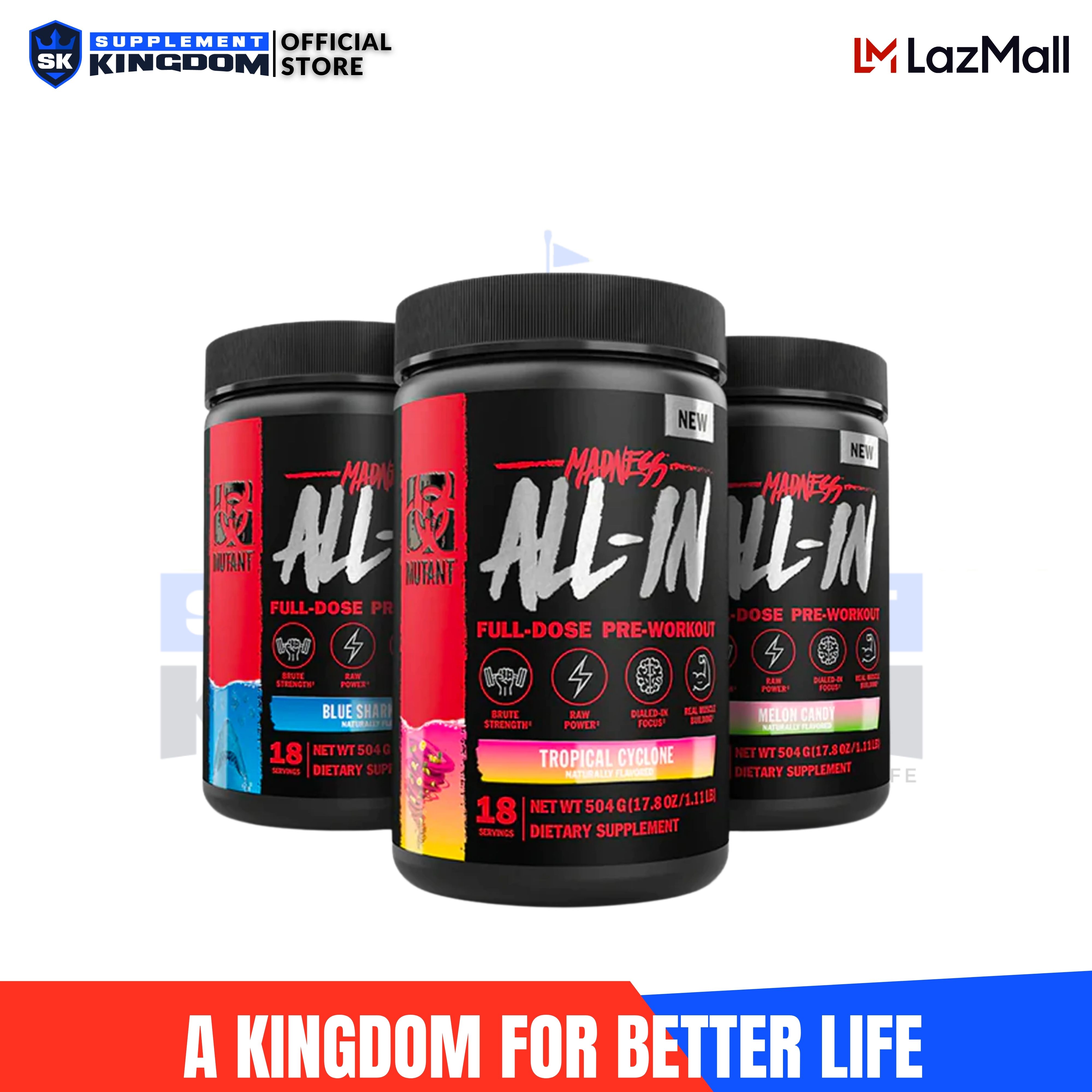 Mutant Madness All-in | Full Dosed Pre-Workout -18 Serving - 504 g (17 ...