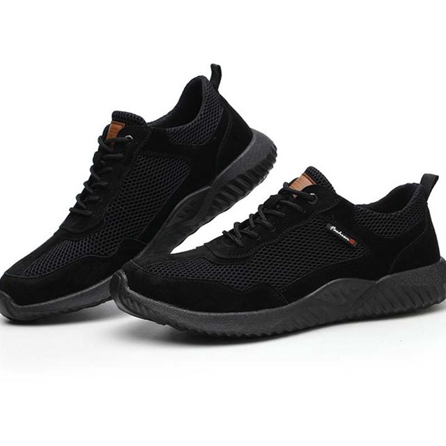 Men's steel toe safety shoes bulletproof material soles lightweight ...