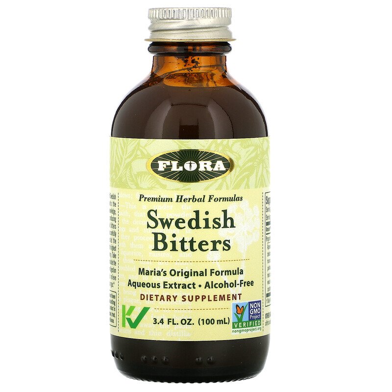 1 bottle Flora Swedish Bitters Alcohol Free 100 ml for Digestive Mouth ...