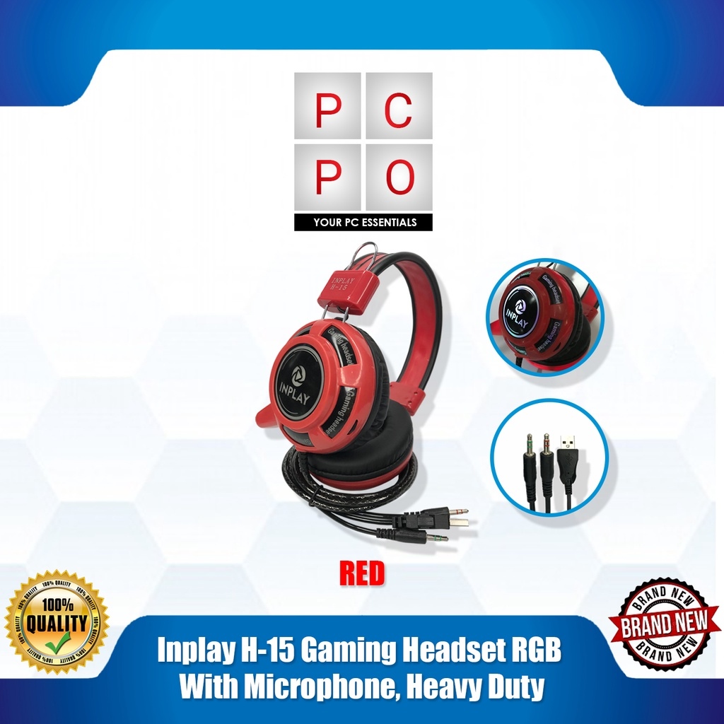 【COD】 Inplay H-15 Gaming Headset RGB With Microphone Heavy Duty | Lazada PH