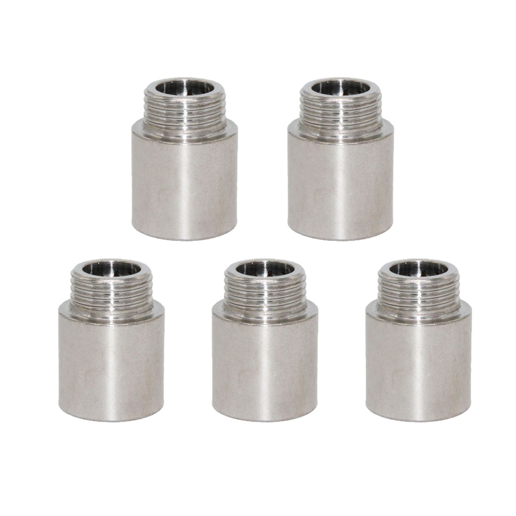 Blesiya 5Pcs Double End Stainless Steel Hose Pipe Extension Connector ...