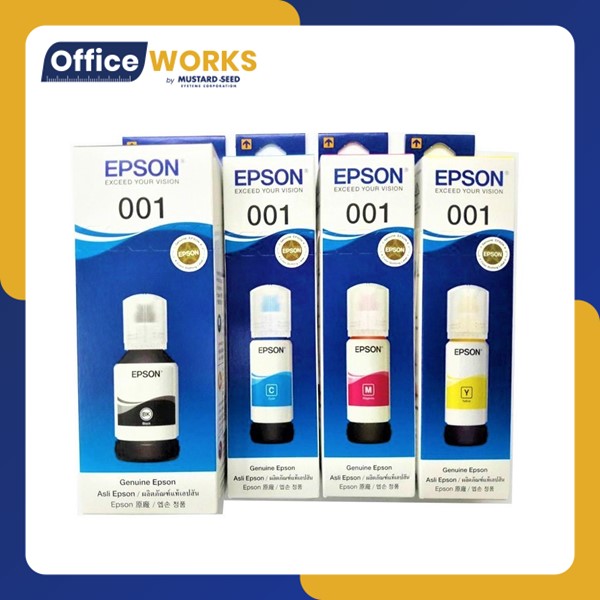 Epson 001 Ink Black, Cyan, Yellow, Magenta / Continuous Inks | Lazada PH