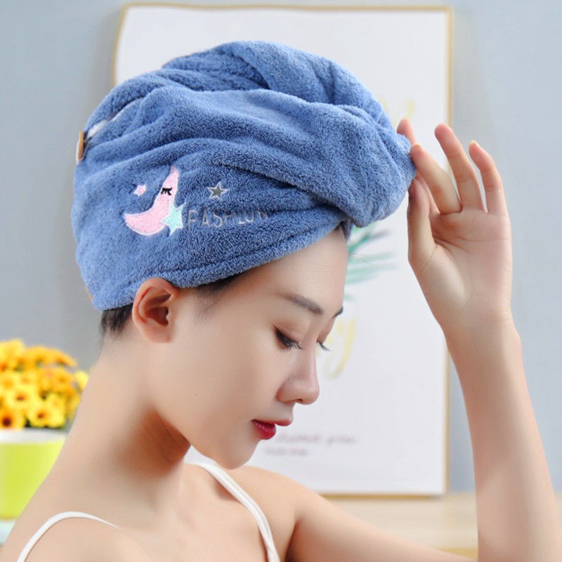 Hair Turban Quick Dry Hair Cap Hair Towel Head Wrap Microfiber Shower ...