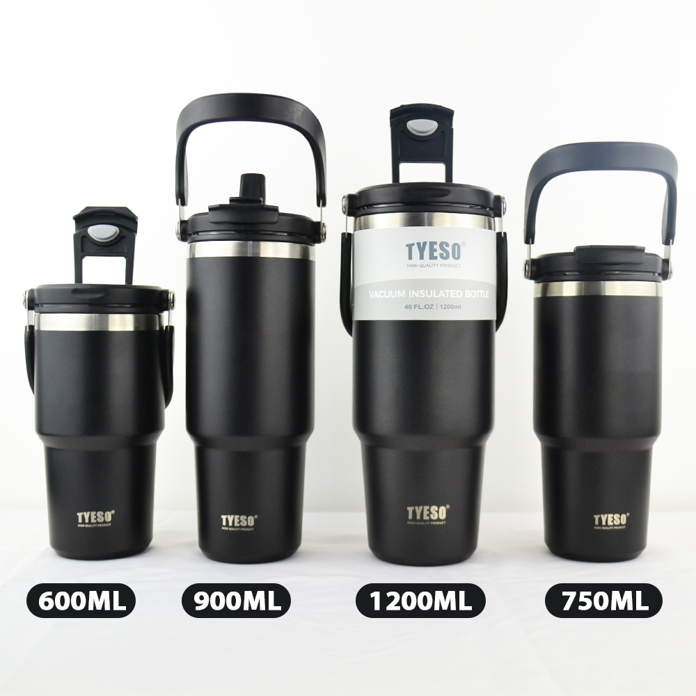 Tyeso Tumbler with accessories set Hot and Cold 24 hours Water Bottles Flask 600ml 750ml 900ml ...