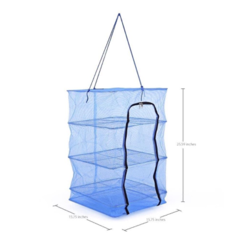 3 Layers Fish Net Drying Rack Folding for Vegetable Fish Dishes Hanging ...
