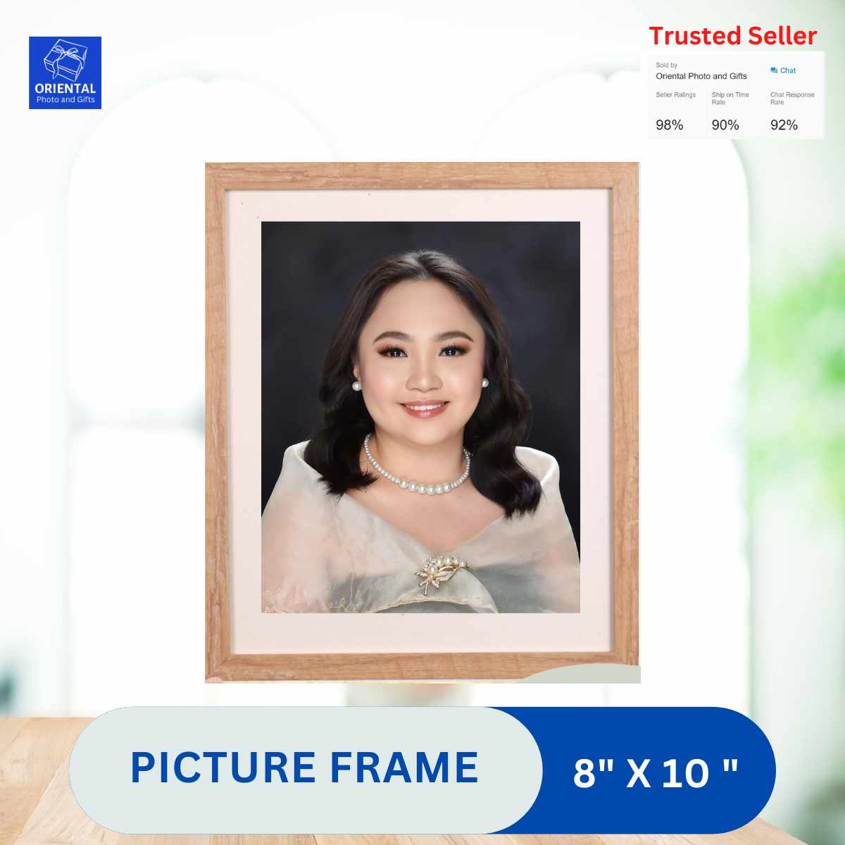 Picture Frame 8R with Matting for Graduation Photo or Portrait and ...