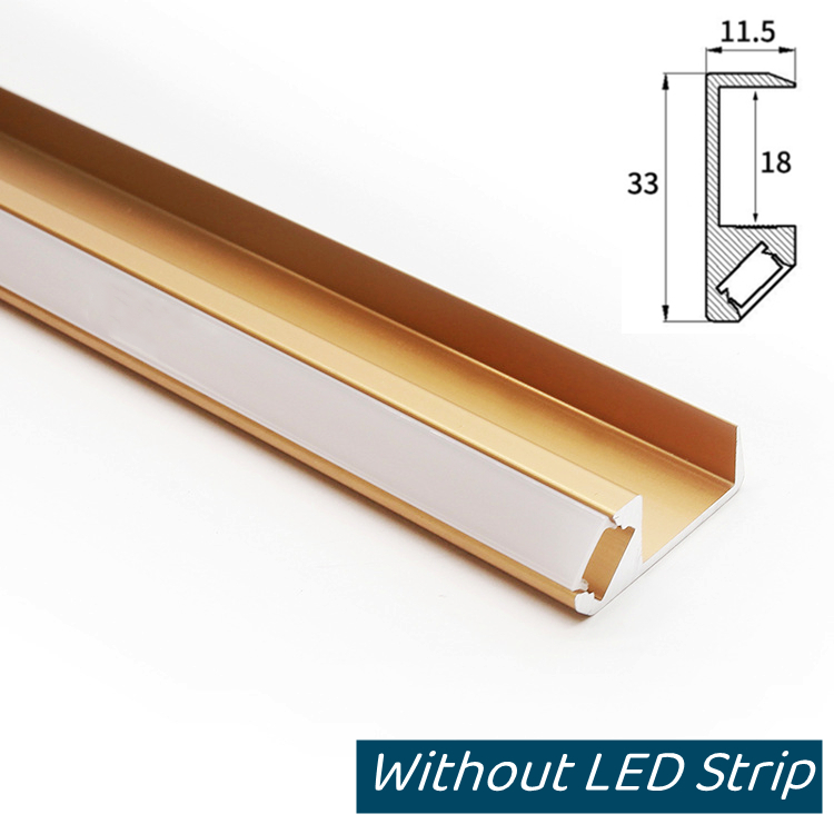 Embedded LED Cabinet Shelf Light Splint Layer Edge Aluminum Profile ...