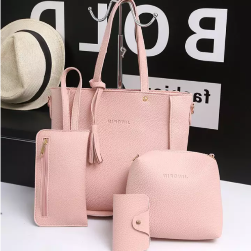 MH 1301 4 in 1 Jingpin Leather Shoulder Bag with Sling Bag and Pouch ...