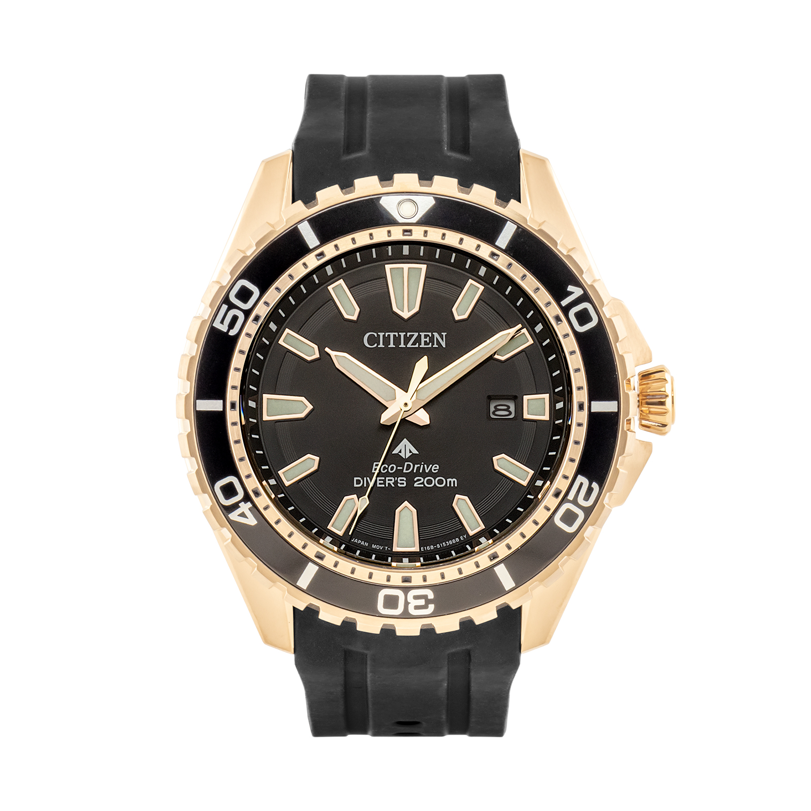 Citizen Men's Diver's Black Synthetic Rubber Strap and Black Dial - Eco ...