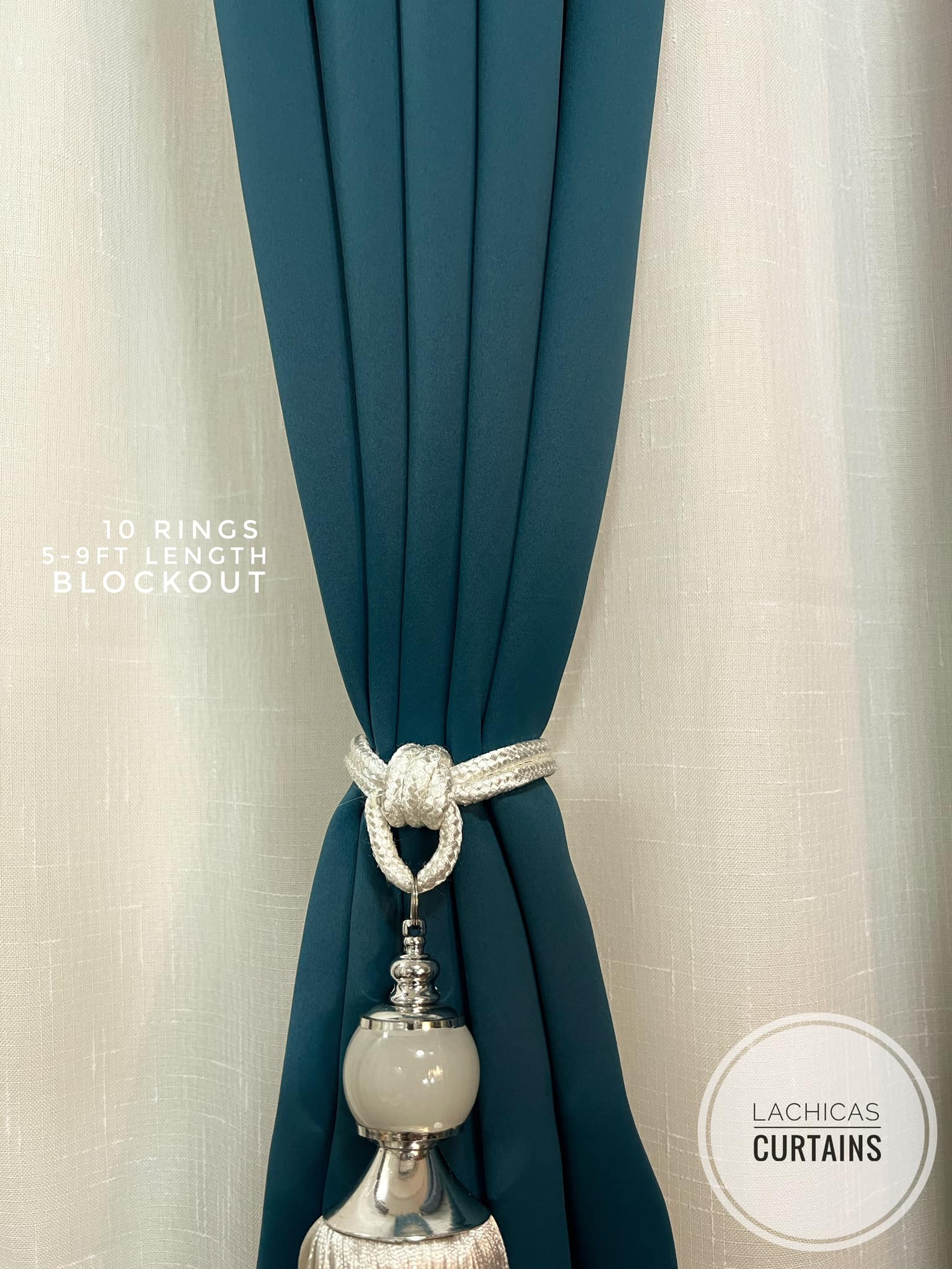 BLOCKOUT PER PC HIGH QUALITY Blue Series Dimmer Bedroom Curtains Powder ...