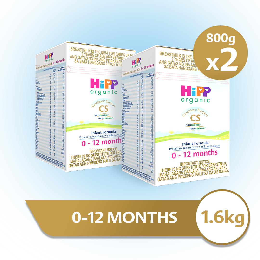 HiPP Organic CS Infant Formula 0-12 Months 1.6 kg (800gx2) | Lazada PH