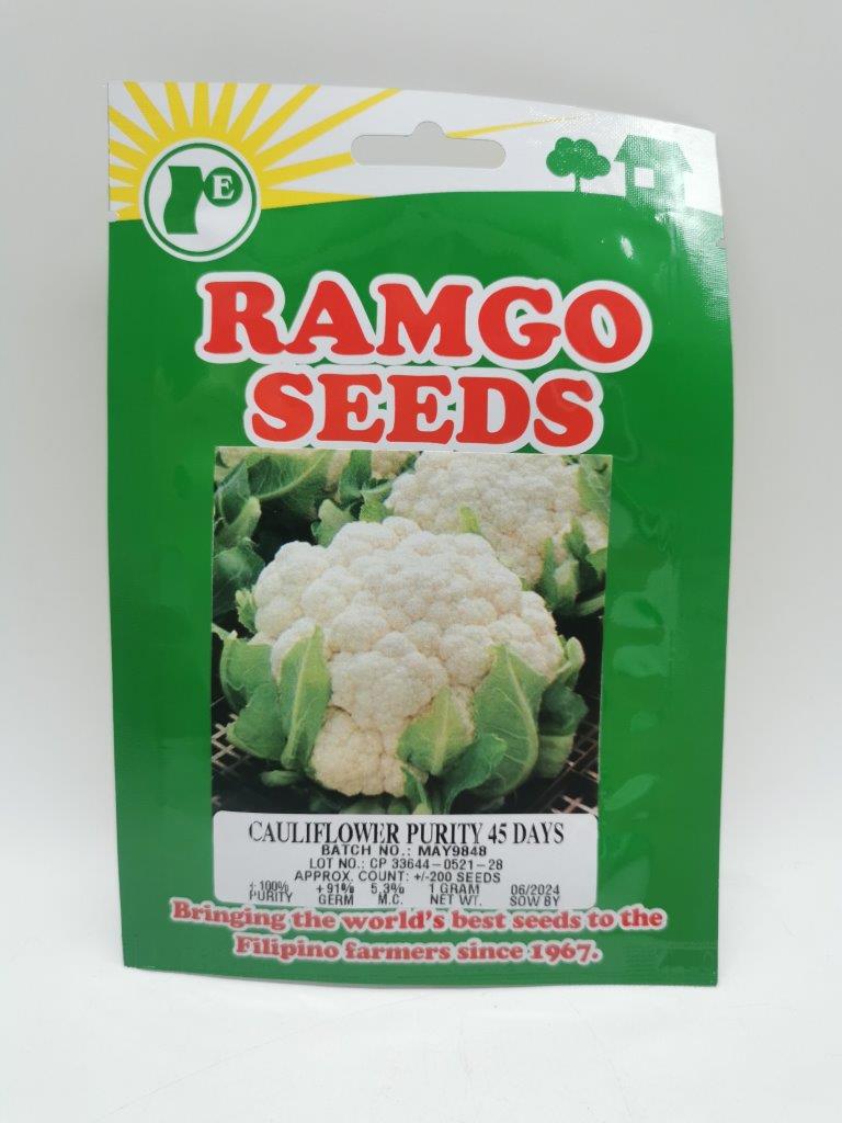RAMGO CAULIFLOWER PURITY 45 DAYS SEEDS ( ORIGINAL GARDEN PACK ) | Lazada PH
