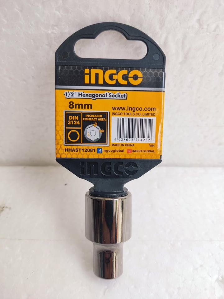 INGCO Cr-V 1/2" Hexagonal Socket 8mm - 19mm | Lazada PH