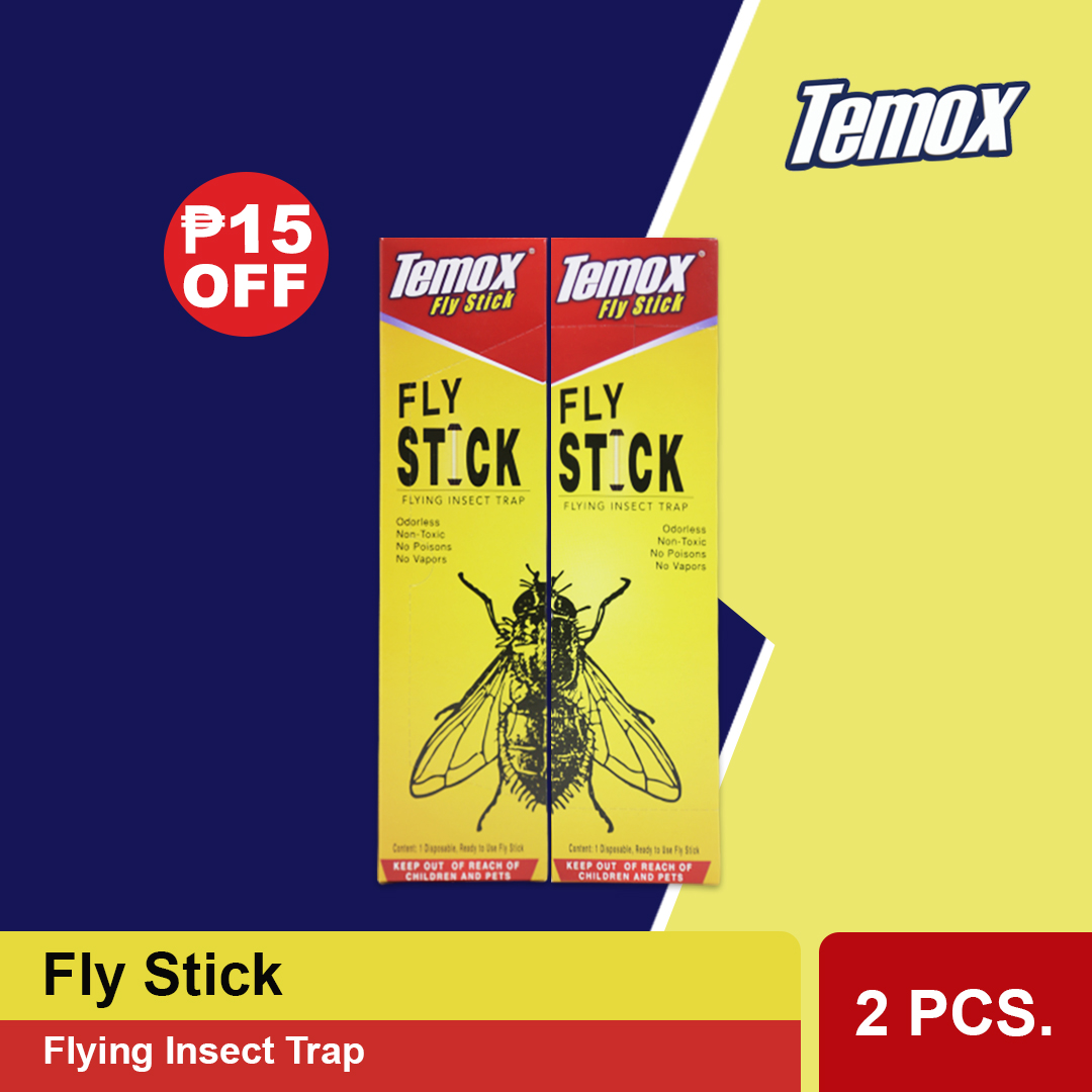Temox Multi-Insect Killer Fly Stick - Fly Trap Set of 2 | Lazada PH