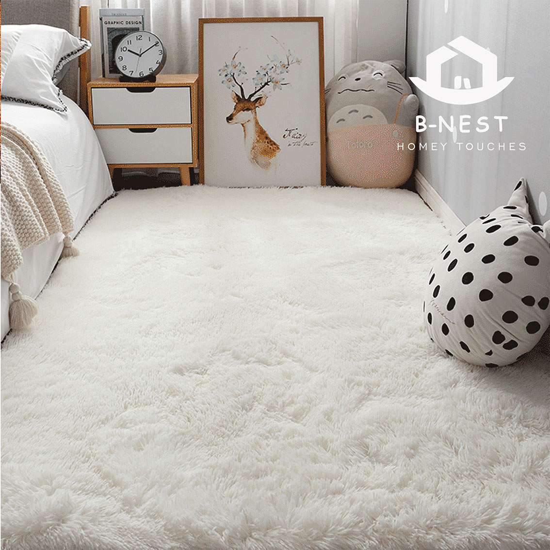 EDEN Flurry Carpet 160x230cm Solid Color Super Plush soft art Rugs ...