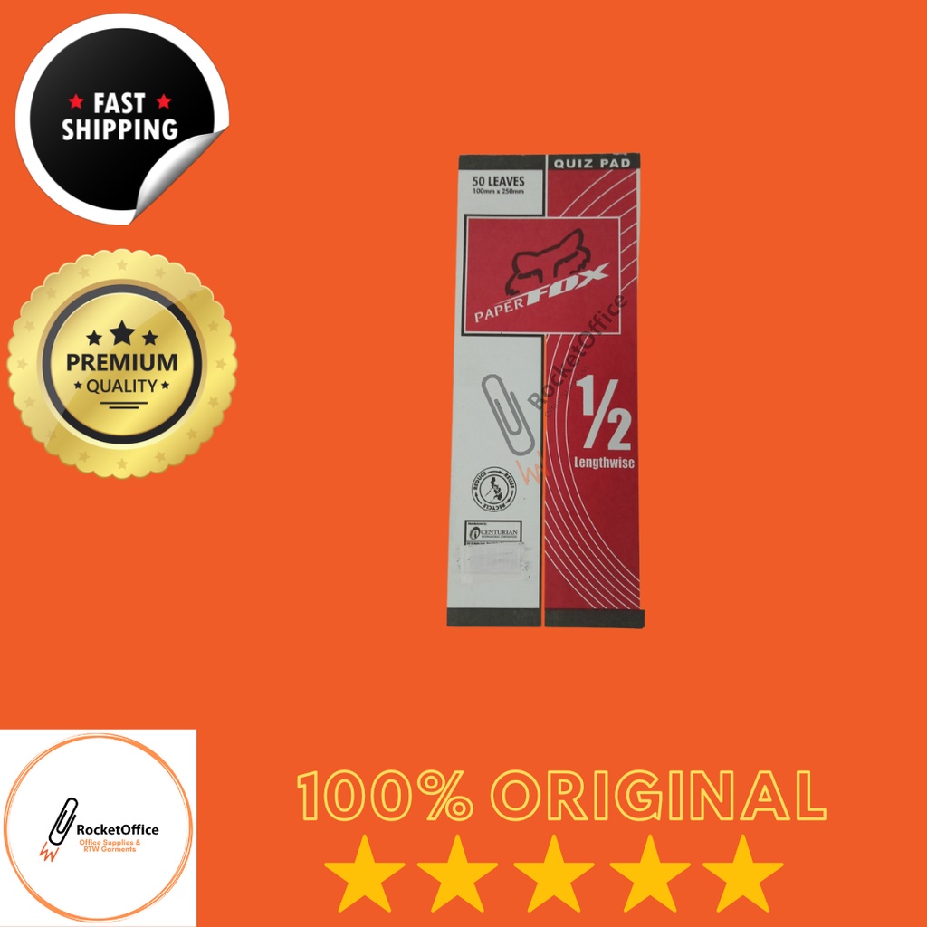 1/2 Lengthwise Quiz Booklet 50 Sheets per pad | Lazada PH