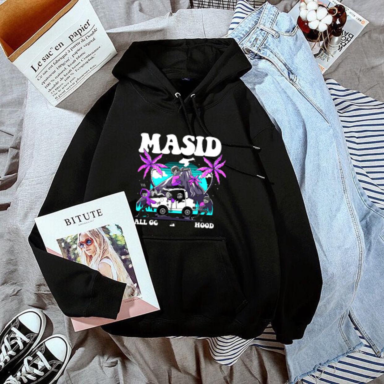 MASID, HOODIE JACKET GEO ONG VLOGGER TRENDY JACKET UNISEX MEN AND WOMAN ...